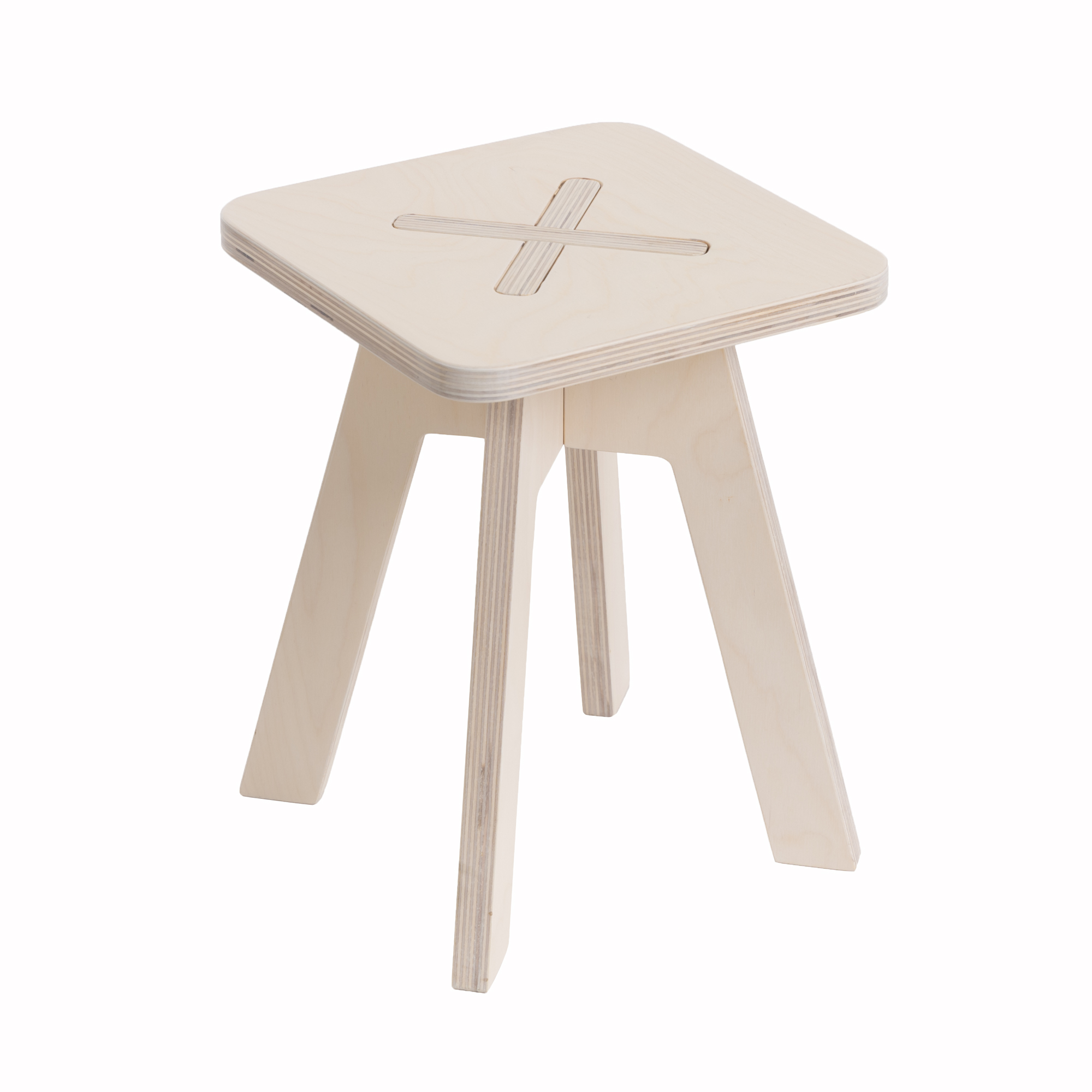 Small square design chair, white - 123OK - High-quality design furniture