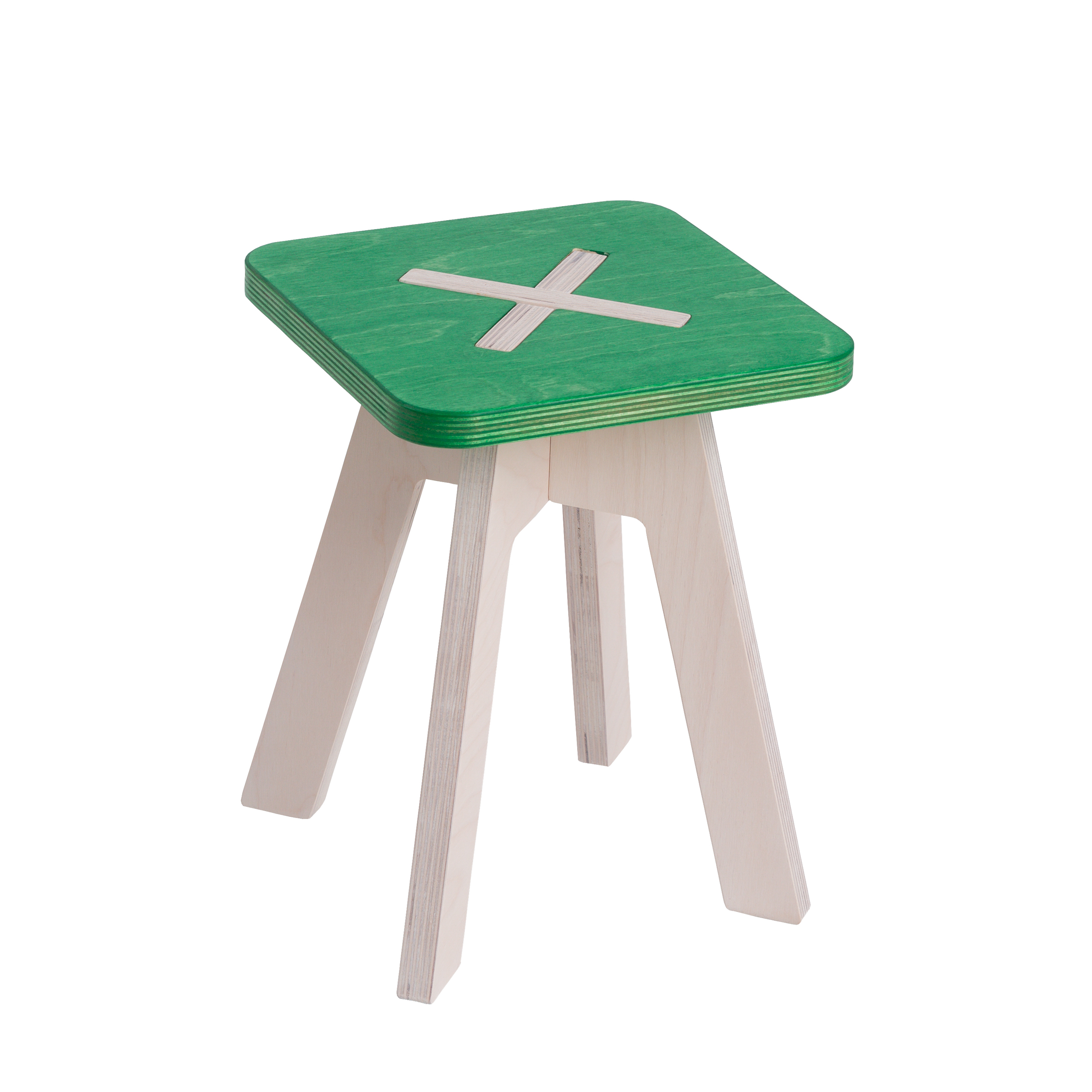 Small square design chair, green - 123OK - High-quality design furniture